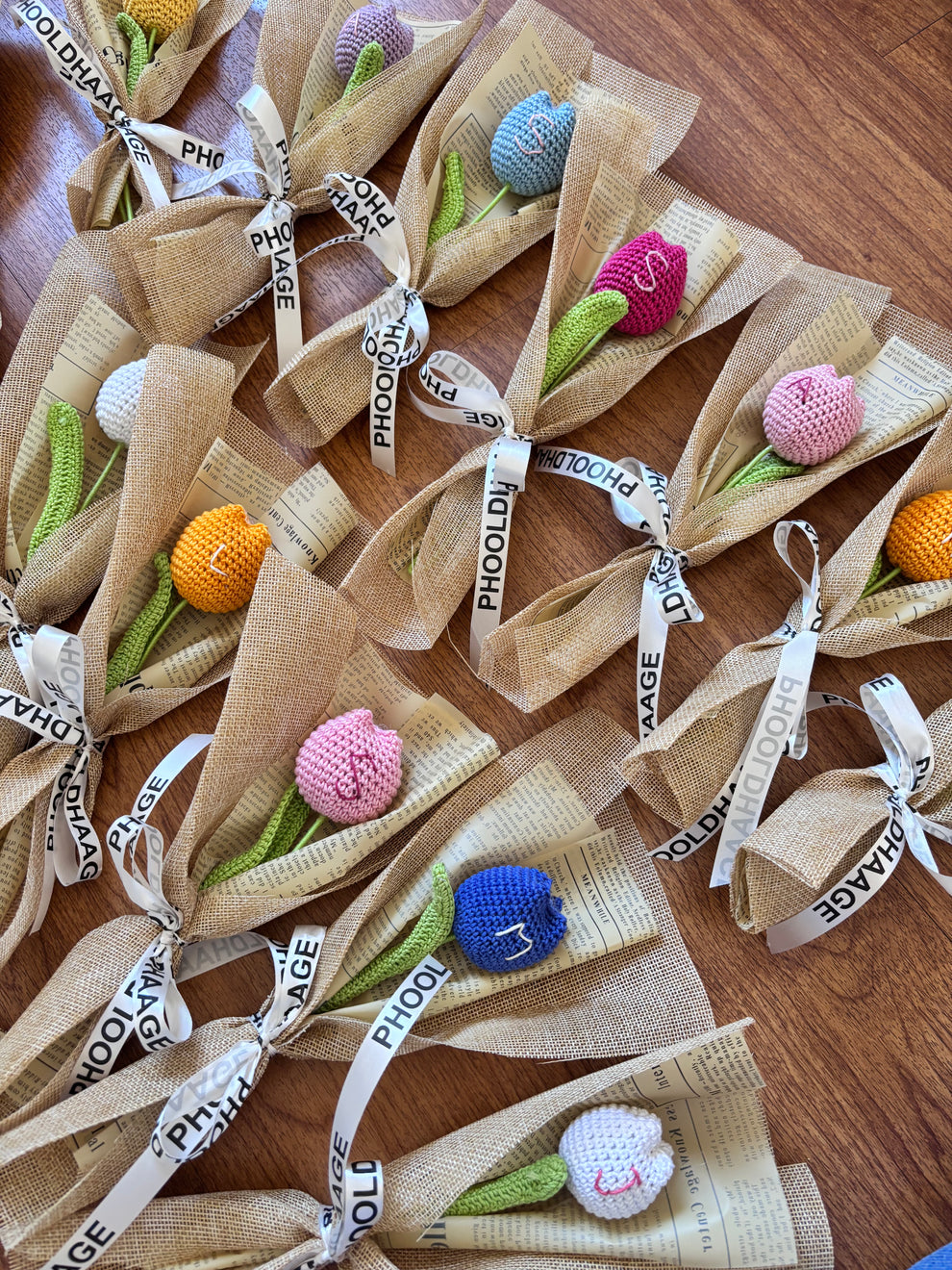 Embroidered Tulip Bouquet Phooldhaage